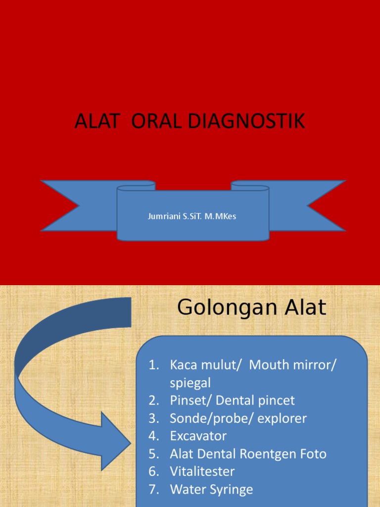 Alat Diagnostik Gigi dan Fungsinya | PDF