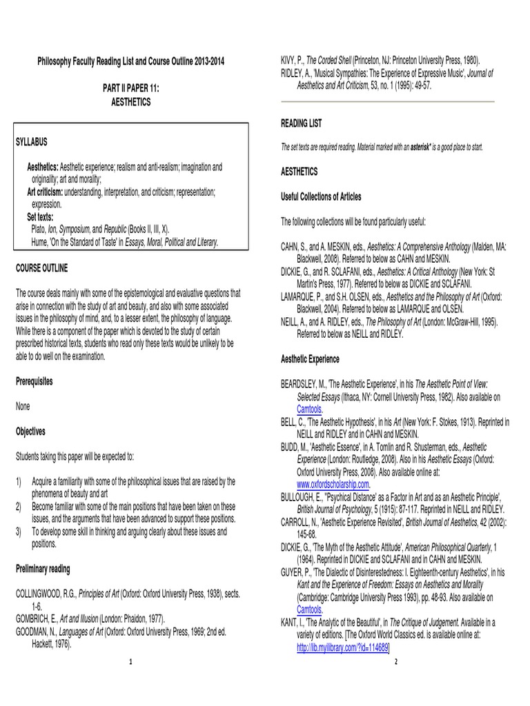 Aesthetics Pdf Pdf Aesthetics David Hume