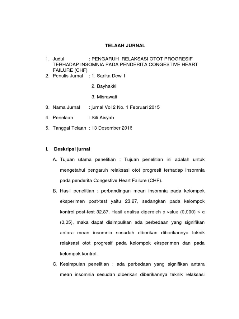 Telaah Jurnal | PDF