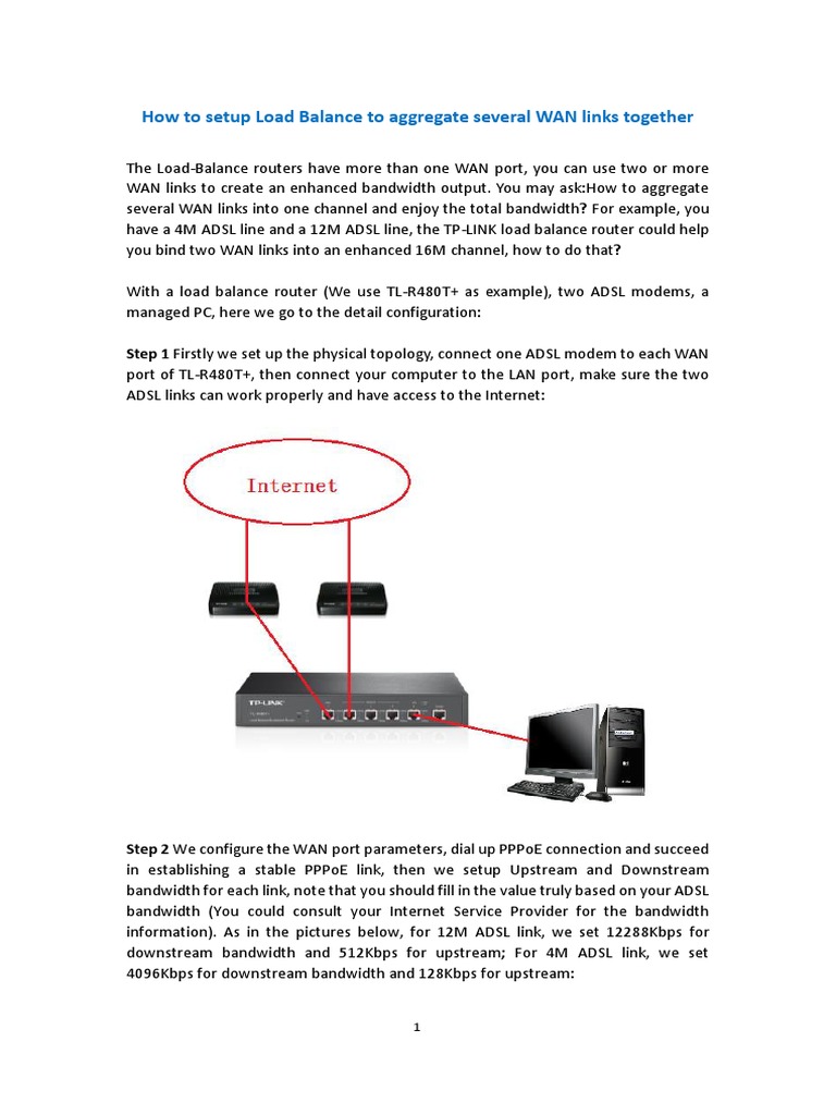 Aggregate WAN Links Config Guide | PDF | Wide Area Network | Peer To Peer