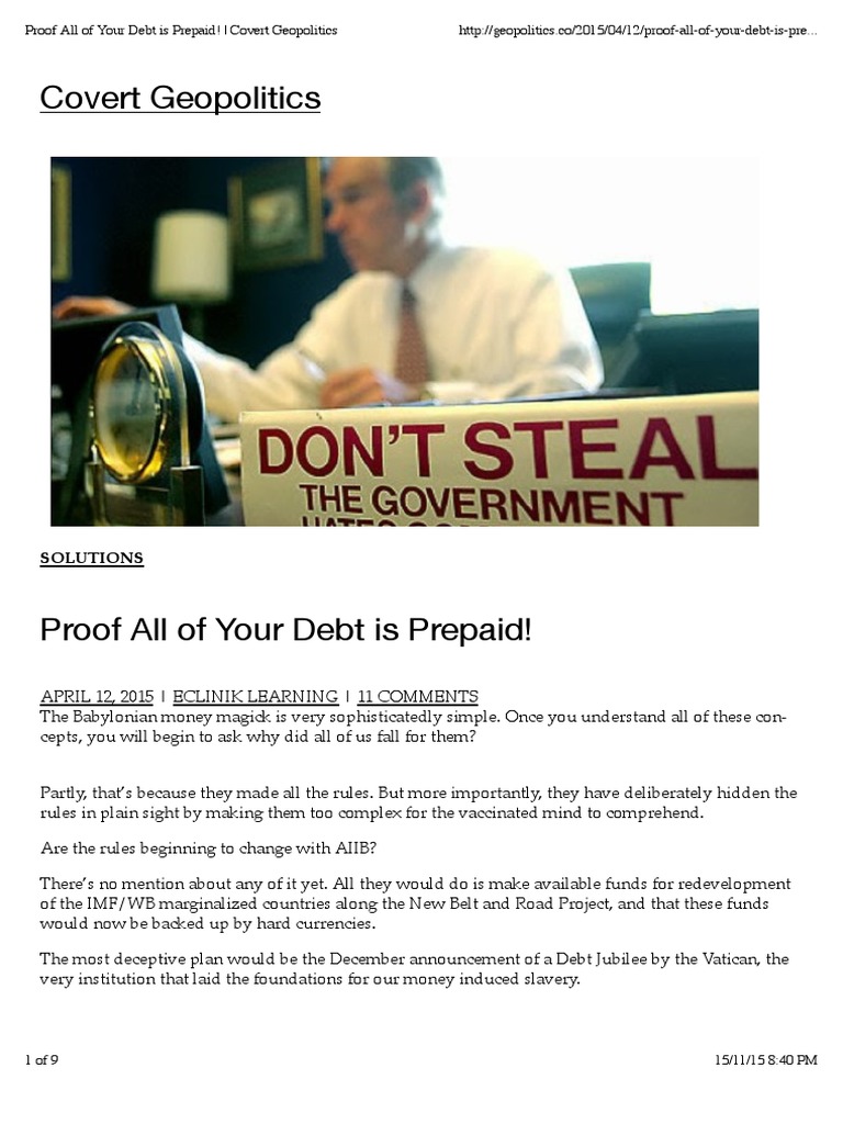 Proof Debt Is Prepaid | PDF | Promissory Note | Banks