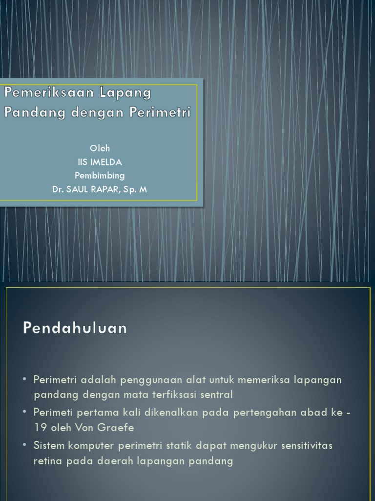 Pemeriksaan Lapang Pandang Dengan Perimetri | PDF