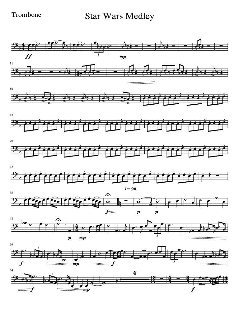Star Wars Medley Score-Trombone | PDF