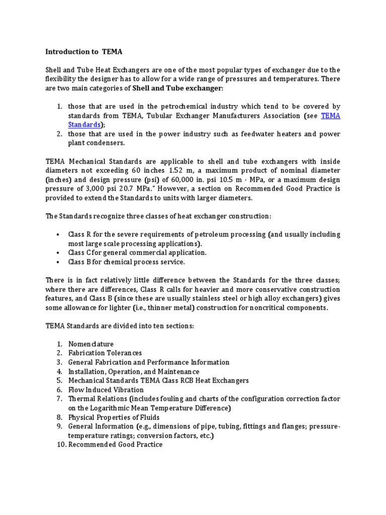 What Is TEMA | PDF | Heat Exchanger | Chemical Engineering