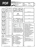 Mörk Borg - Core - Character Sheet - Printer Friendly PDF | PDF