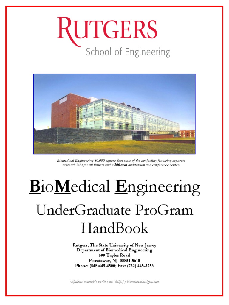 Rutgers Biomedical Engineering Handbook | PDF | Biomedical Engineering ...