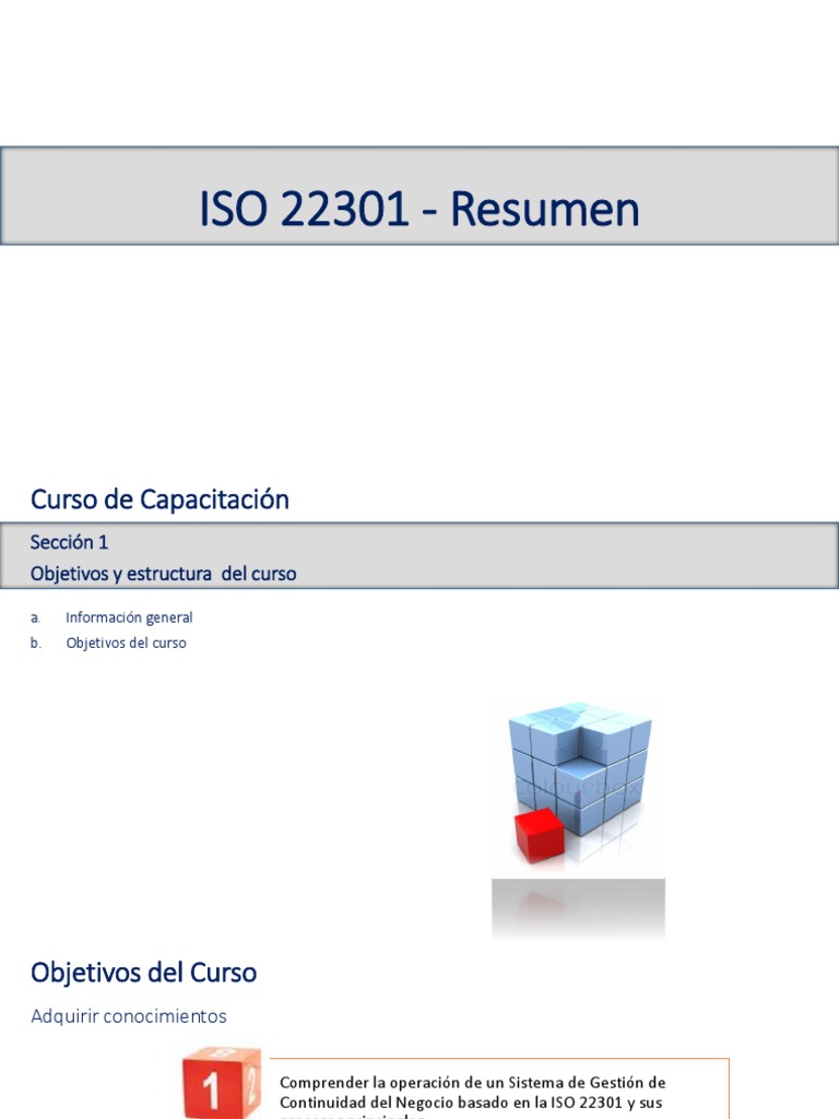 ISO 22301 | Continuidad del negocio | Seguridad de información