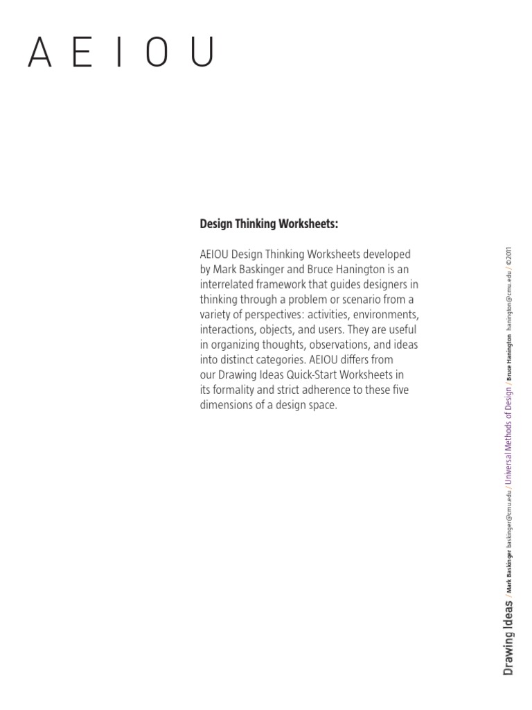 AEIOU Worksheets PDF | PDF | Emergence | Communication