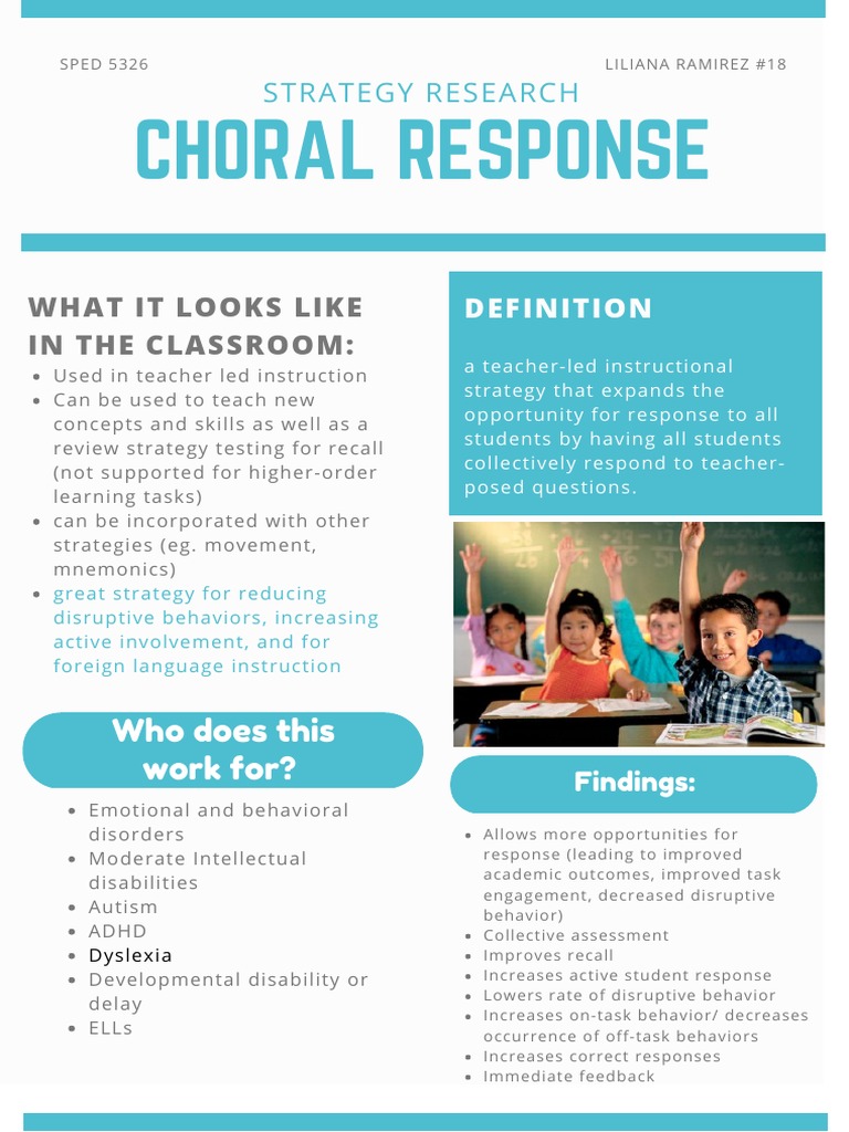 choral response | Autism | Educational Assessment