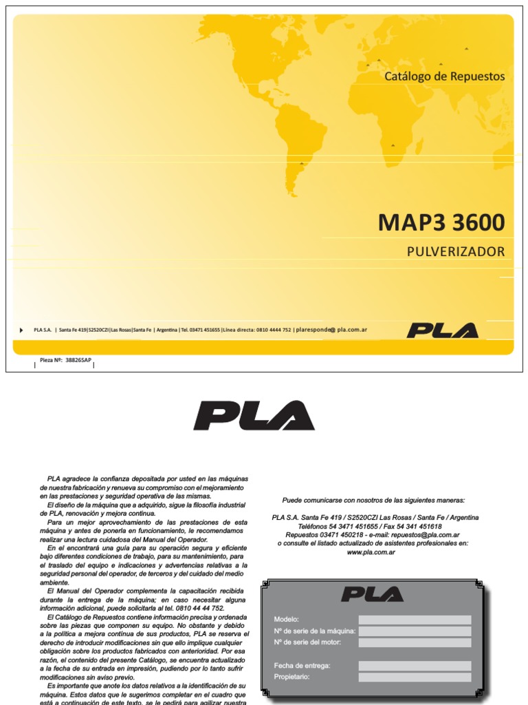 Manual Repuestos MAP III 3600 | PDF | Bomba | Transmisión (Mecánica)