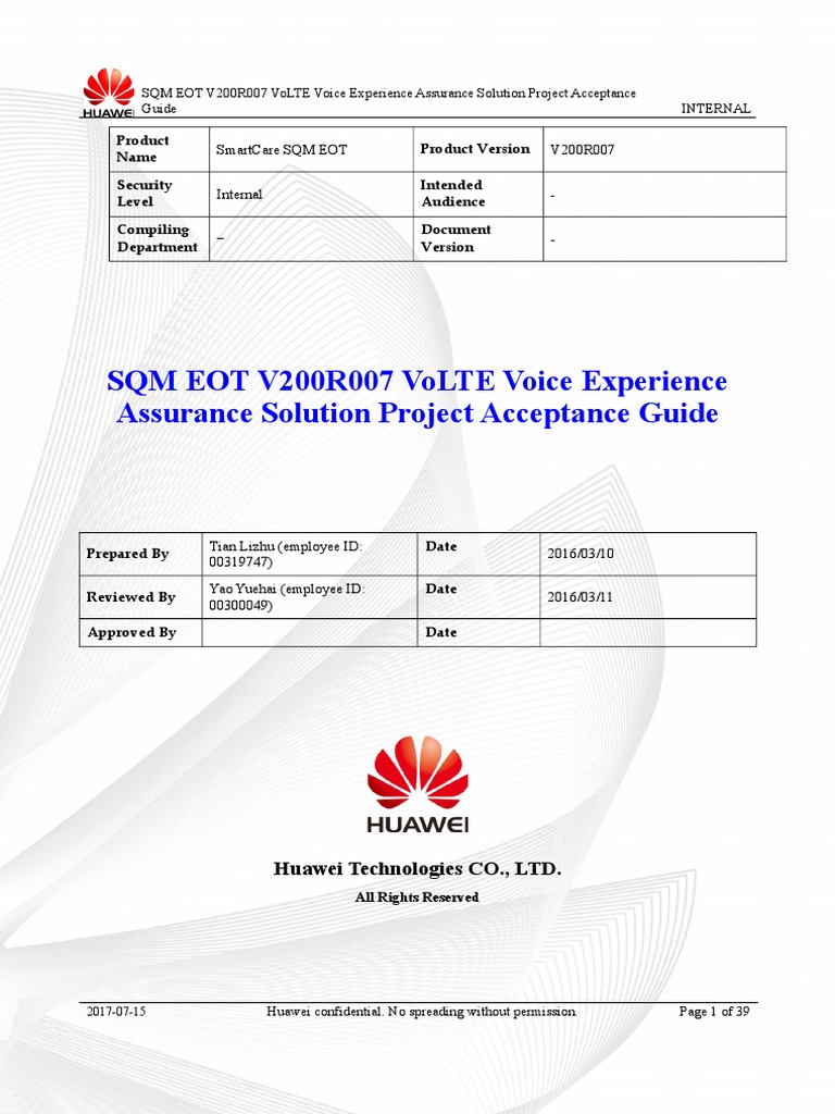 VoLTE Assurance Project Acceptance Guide | PDF | Computer Security ...
