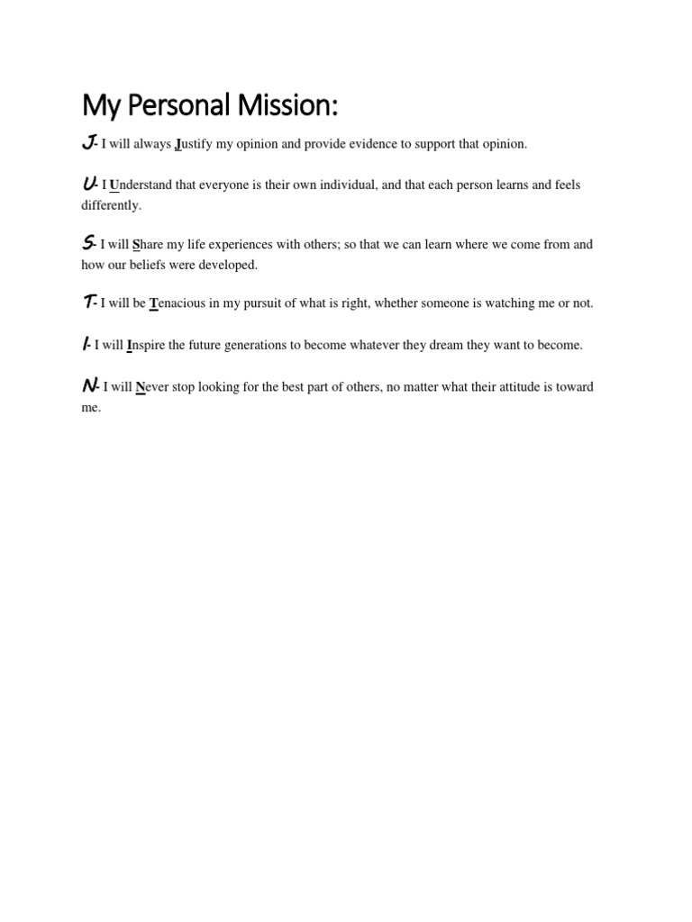 Mission Statement | PDF