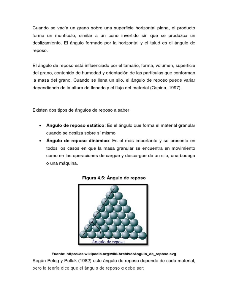Angulo de Reposo | PDF | Física | Ingeniería mecánica