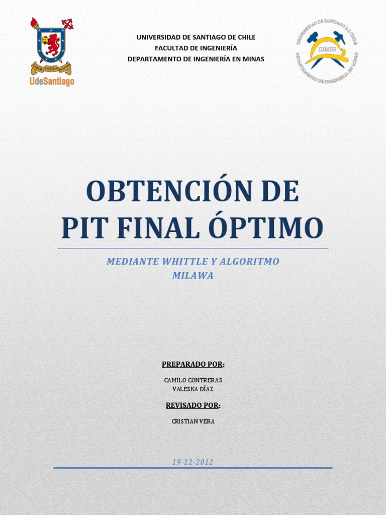 Optimización de Pit Final con Whittle | PDF | Minería | Algoritmos