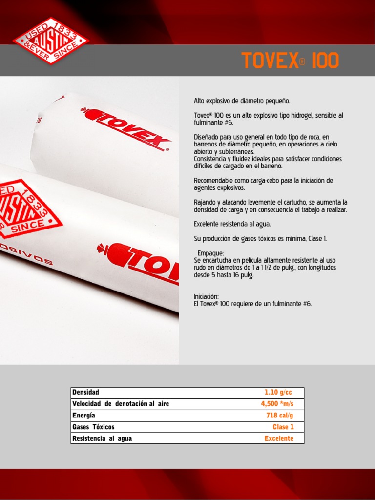 Ficha Tovex 100 | PDF