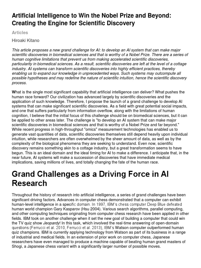 AI ForScientificDiscovery | PDF | Artificial Intelligence ...