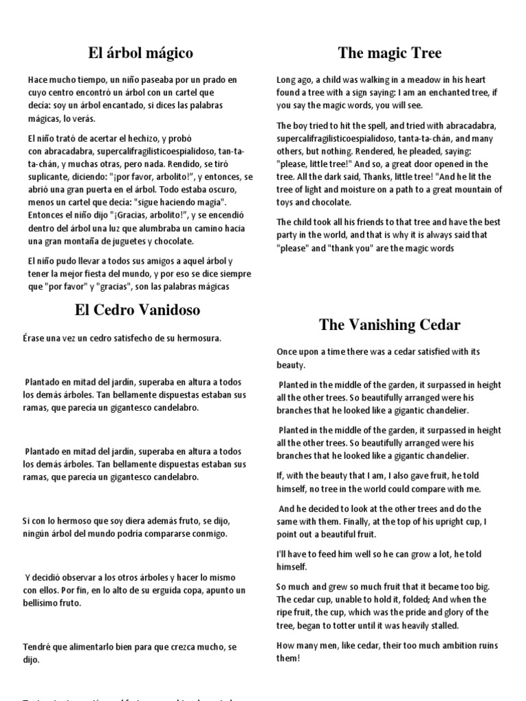 Cuentos En Ingles Pdf Naturaleza Ocio