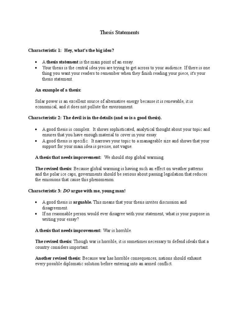 Thesis Handout | PDF