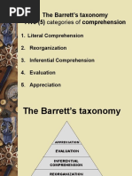 Barrett's Taxonomy of Reading Comprehension | PDF