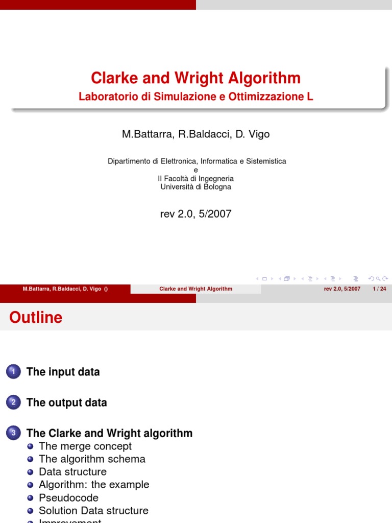 Clarke Wright | PDF | Iteration | Algorithms