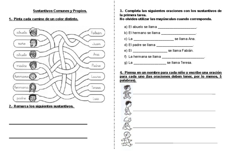 Sustantivos Comunes Propios Orden Alfabetico