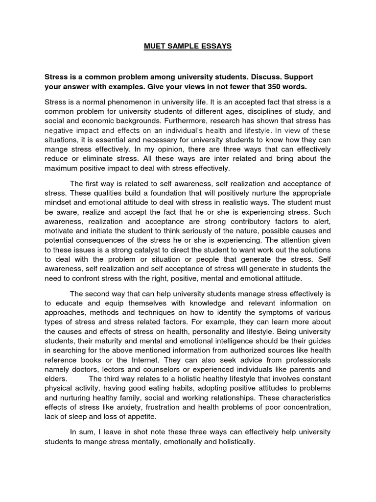 Muet Sample Essays | Download Free PDF | Foods | Advertising