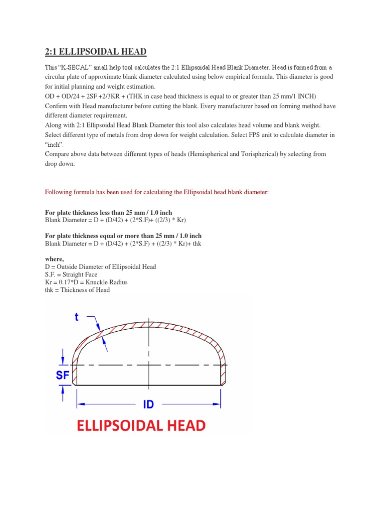 Dish End Blank Dia Calculation | PDF | Sphere | Volume