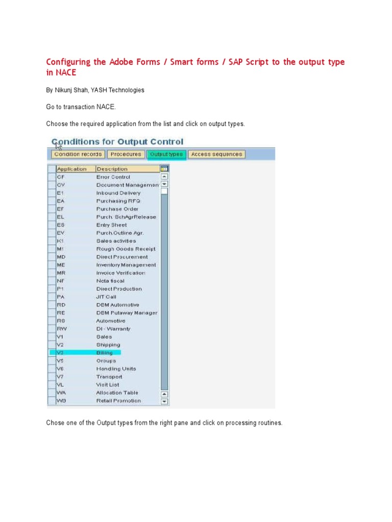 Configuring Output Types and Attaching Forms and Scripts in the SAP ...