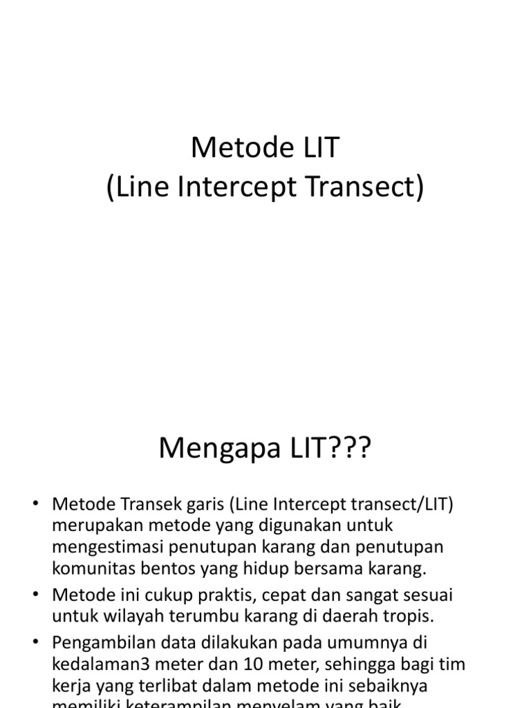 Metode Line Intercept Transect untuk Karang | PDF | Sains & Matematika ...
