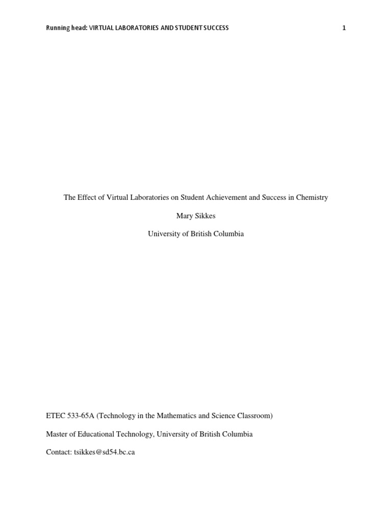 Framing Issues Paper - Final | PDF | Experiment | Educational Technology