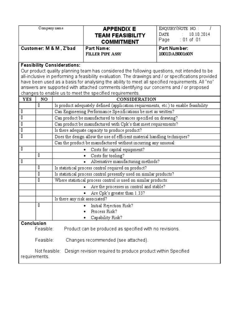 02 Team Feasibility Commitment | Risk | Science And Technology