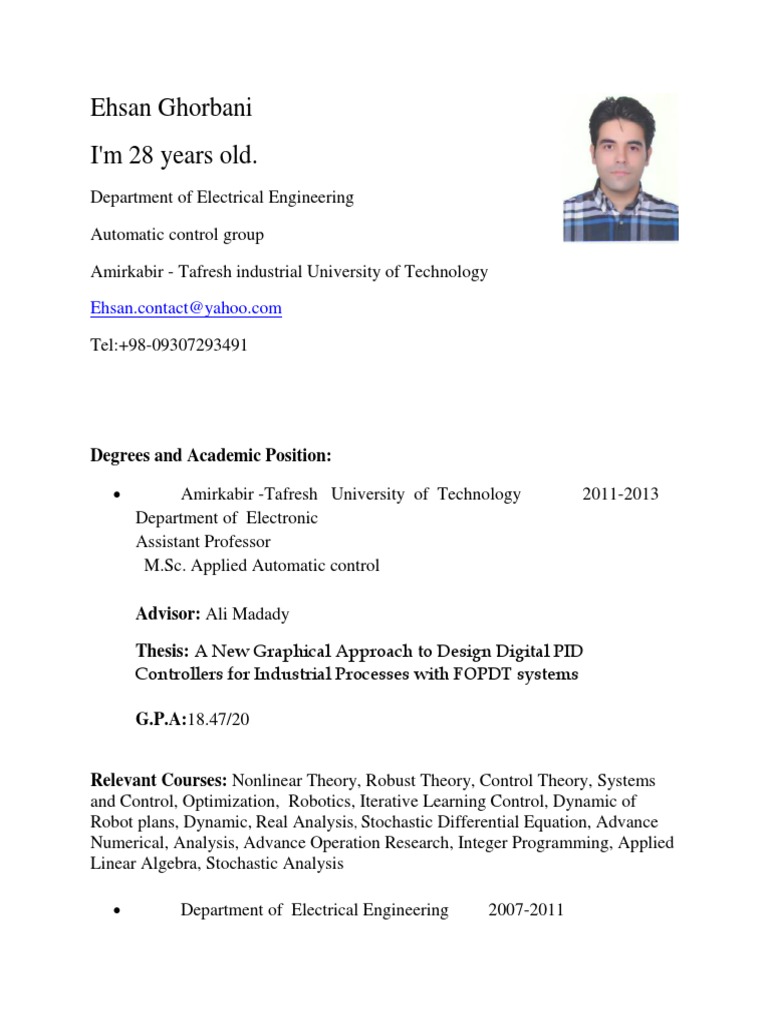 CV2 PDF | Download Free PDF | Control Theory | Automatic Control