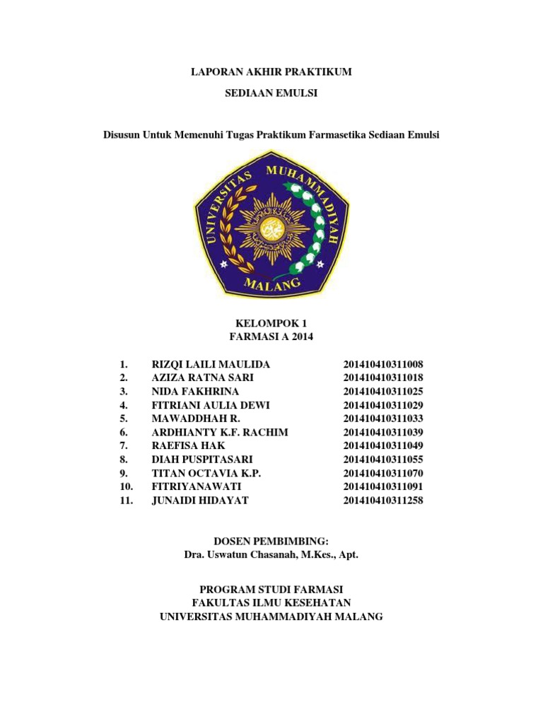 Laporan Emulsi Merah | PDF