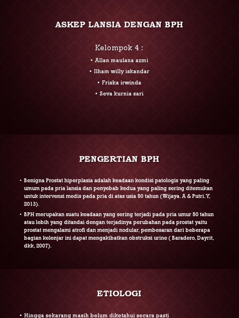 Askep Lansia Dengan BPH | PDF