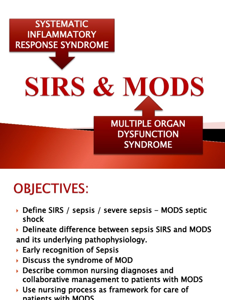 Sirs & Mods Ppt | Sepsis | Shock (Circulatory)