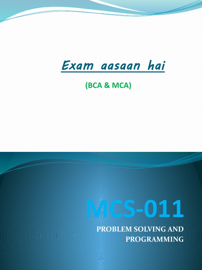 MCS 011 | PDF | C (Programming Language) | Pointer (Computer Programming)