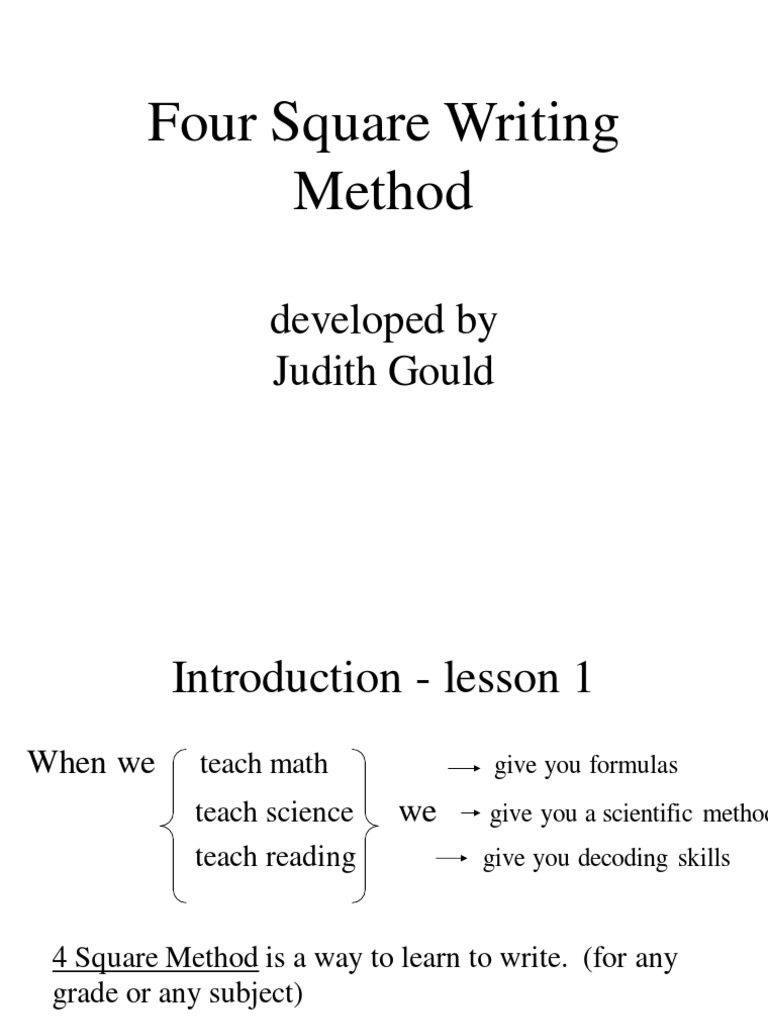 Four Square Writing Method | PDF | Foods