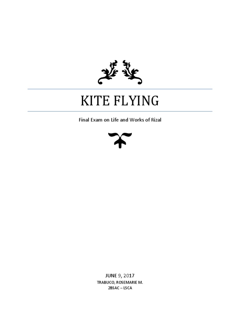 Kite Flying - Reflection | PDF | Kite | Philippines