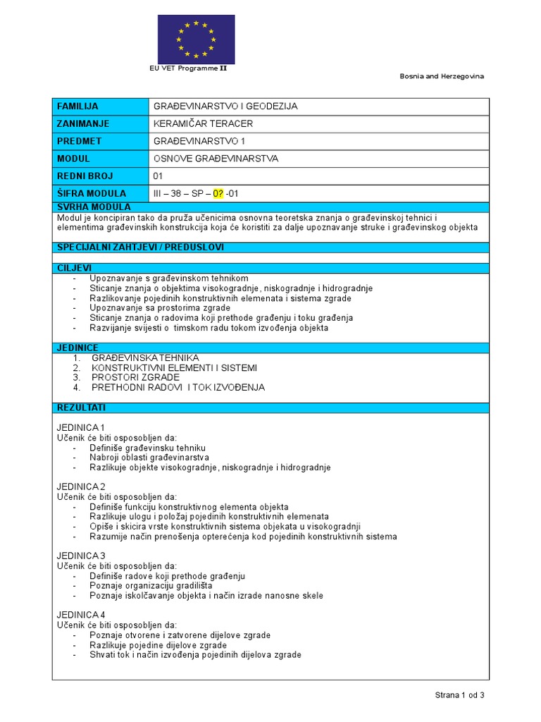 01 Osnove Gradjevinarstva | PDF