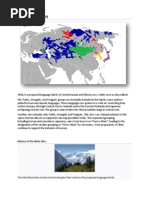 Altaic Language Native American