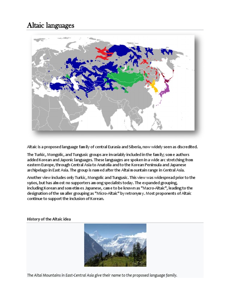 Altaic Languages | Philology | Linguistics