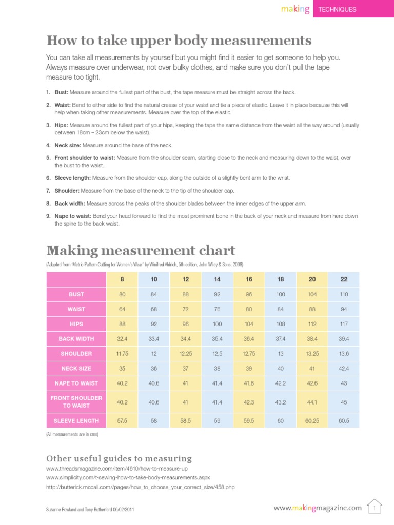 Pattern Grading Size | PDF | Waist | Seam (Sewing)