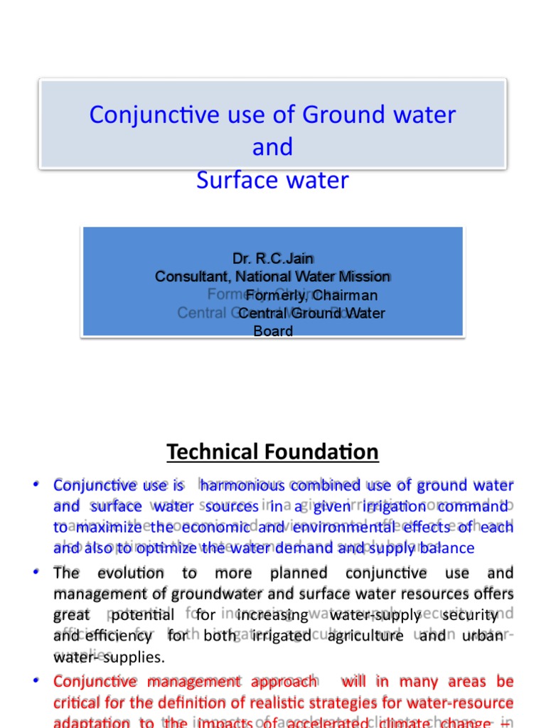 2-3-3 - Conjunctive Use of Surface Water and Ground Water | PDF | Water ...