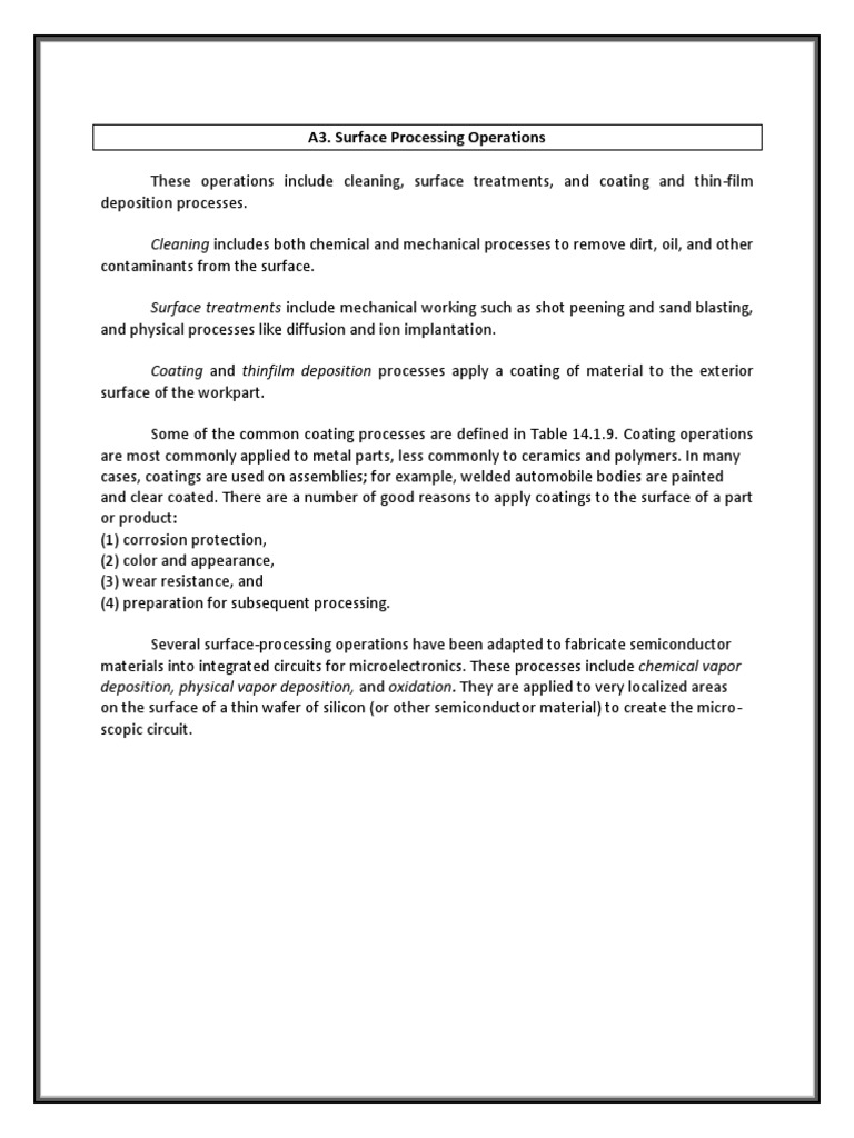 C6 Surface Processing | PDF | Thin Film | Procedural Knowledge
