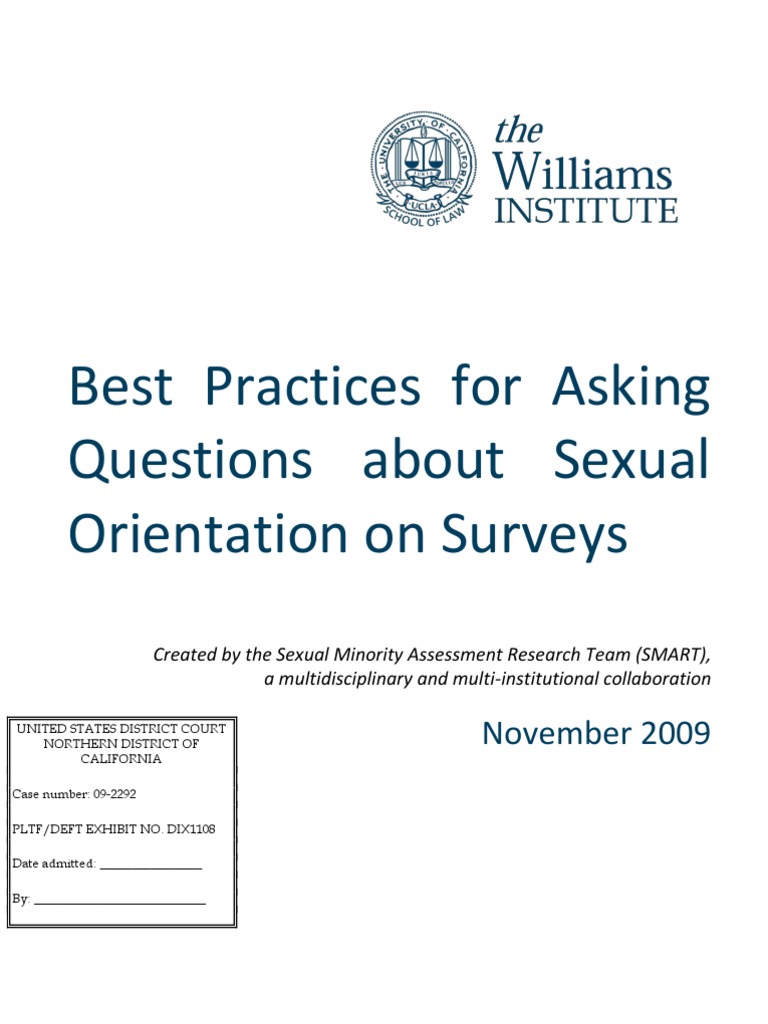 Best Practices For Asking Questions About Sexual Orientation On Surveys ...