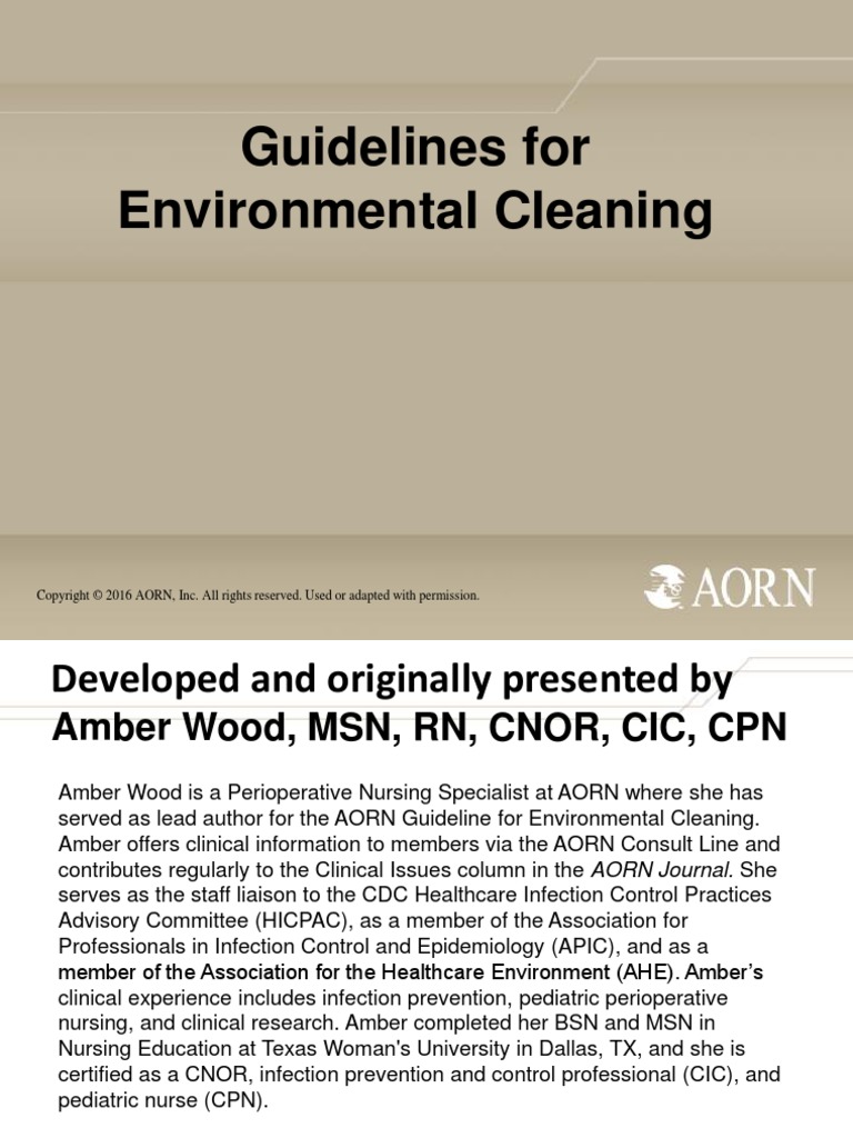 Power Point Environmental Cleaning | PDF | Infection Control | Housekeeping