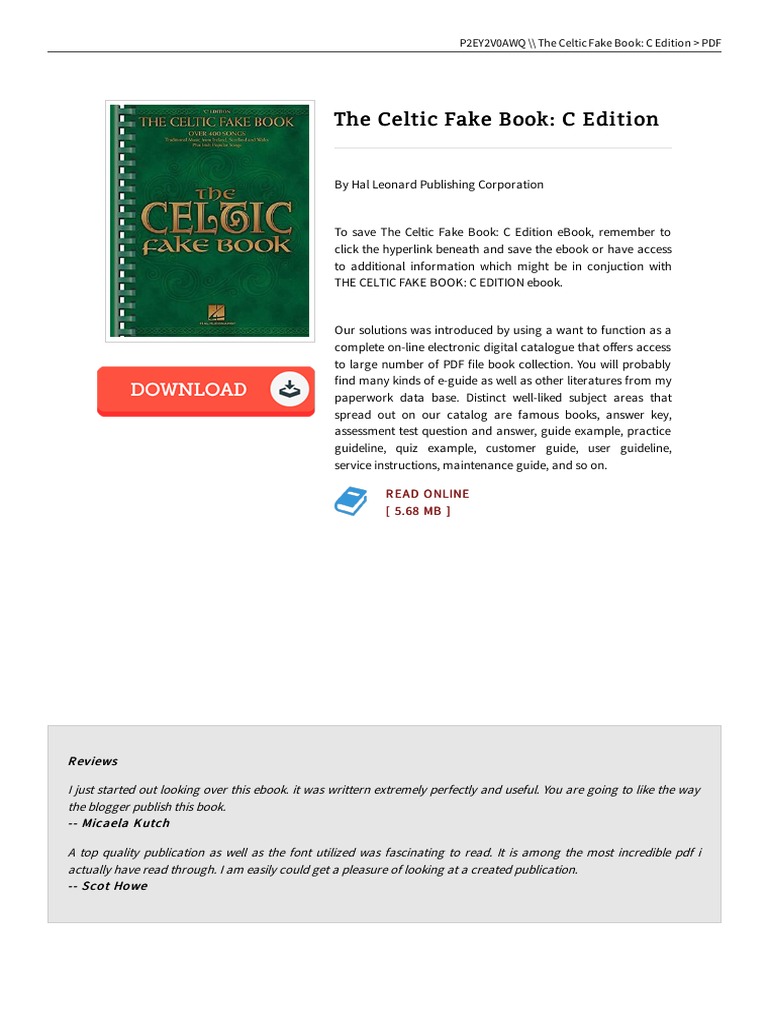 Celtic Fake Book: C Edition PDF Download | PDF | E Books | Portable ...