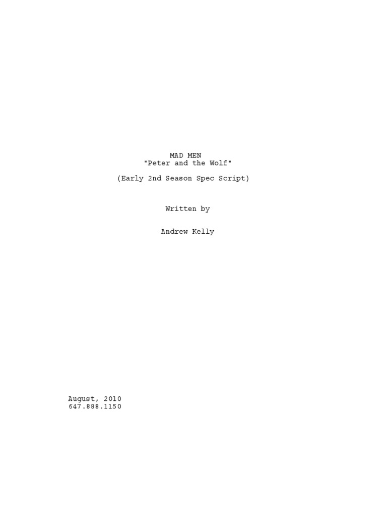 Mad Men - Peter and The Wolf | PDF