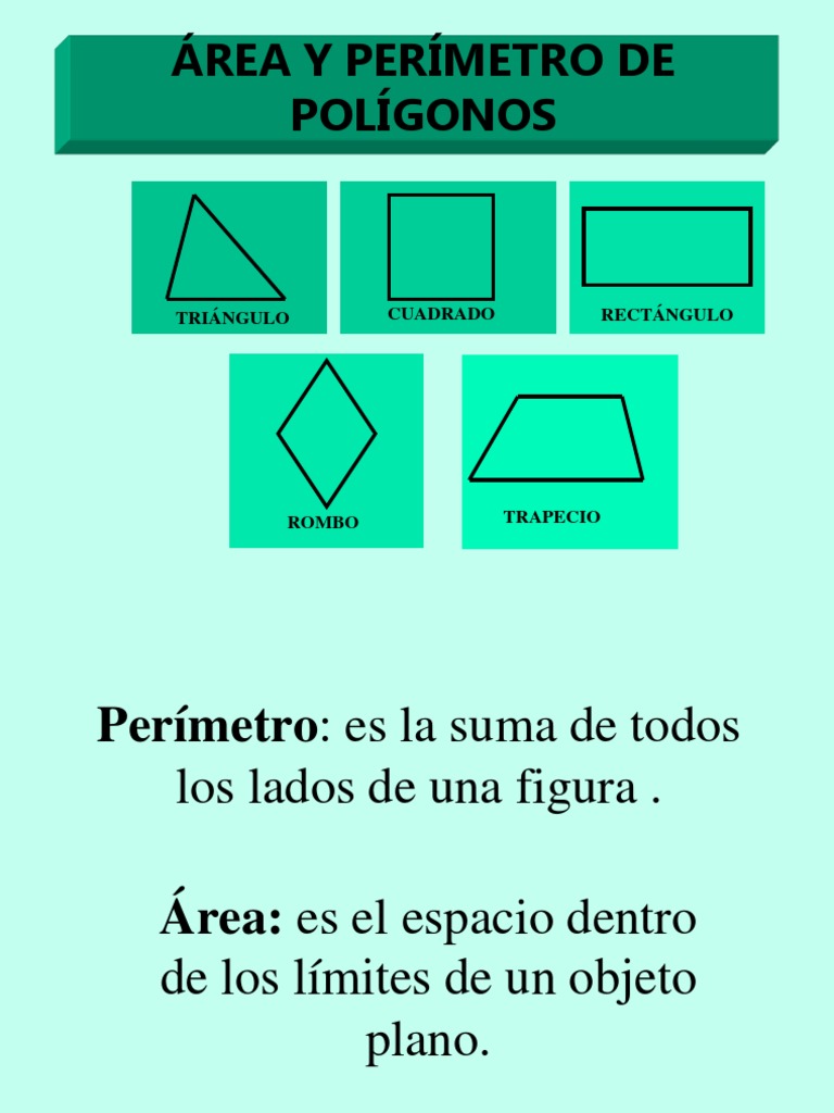 Area y Perimetro de Poligonos | PDF | Rectángulo | Euclides