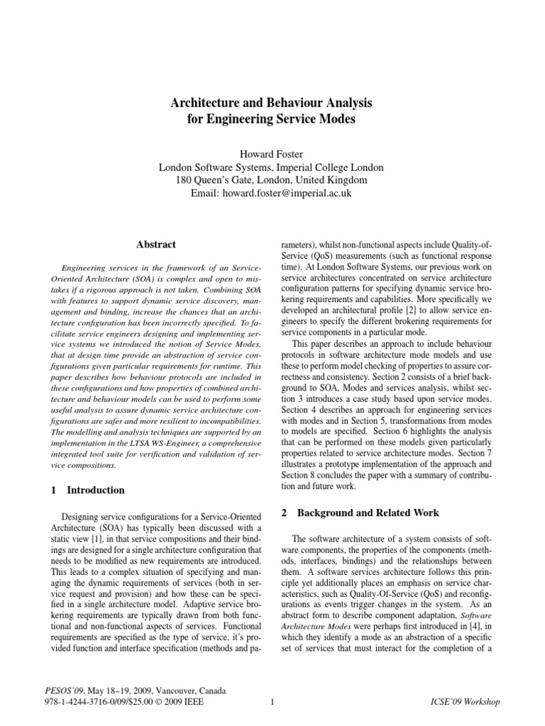 Architecture and Behaviour Analysis | PDF | Component Based Software Engineering | Unified ...
